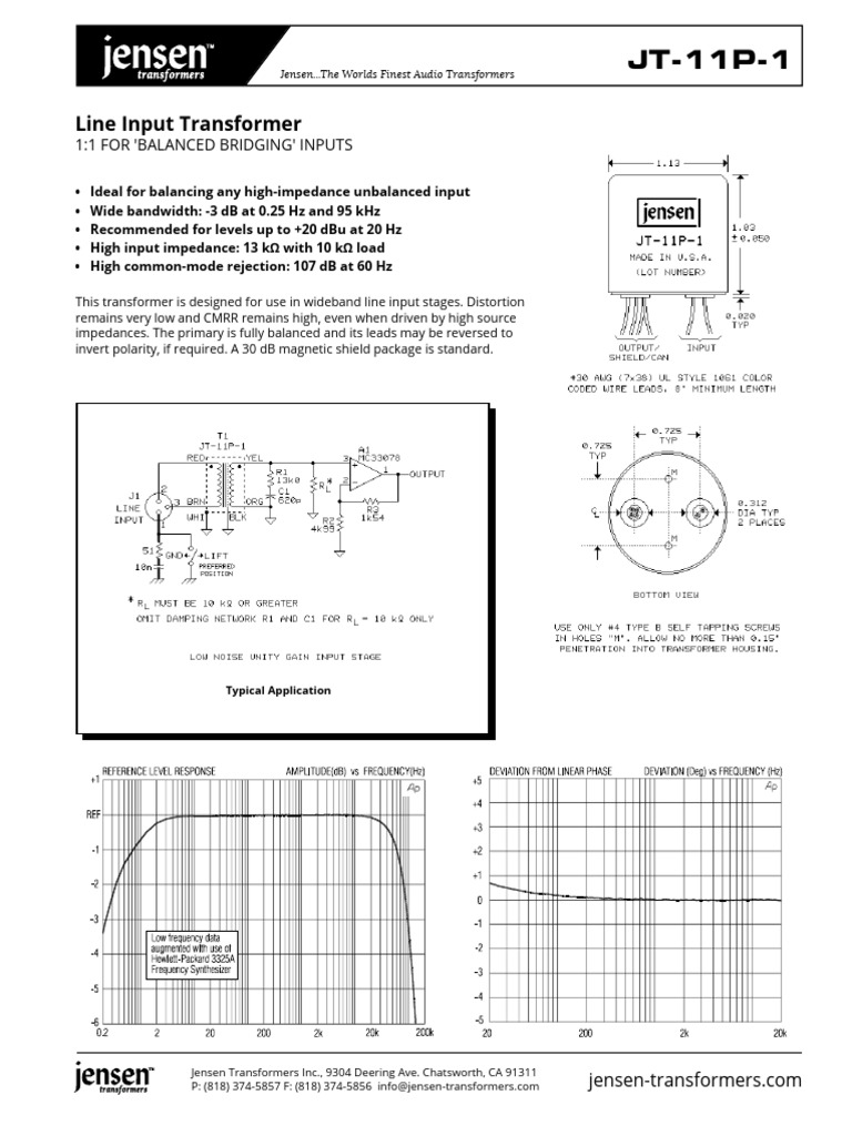 jt-11p-1 | PDF | Transformer | Decibel