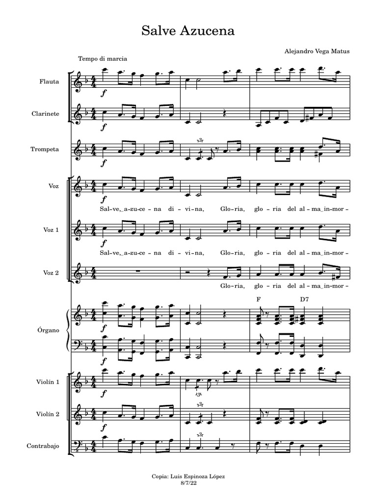 Salve Azucena Divina | PDF