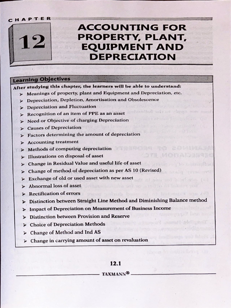 Ch-12 Accounting For PPE & Depreciation | PDF | Depreciation | Fixed Asset