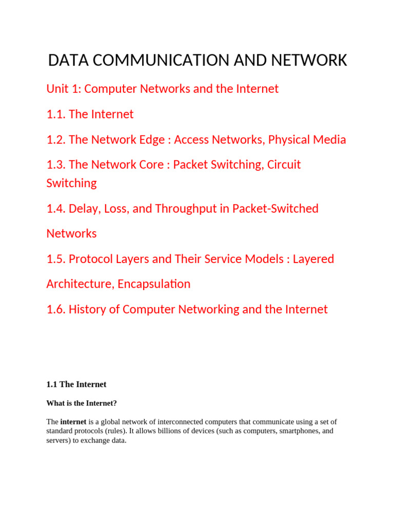 Data Communication and Network | PDF | Domain Name System | Computer Network