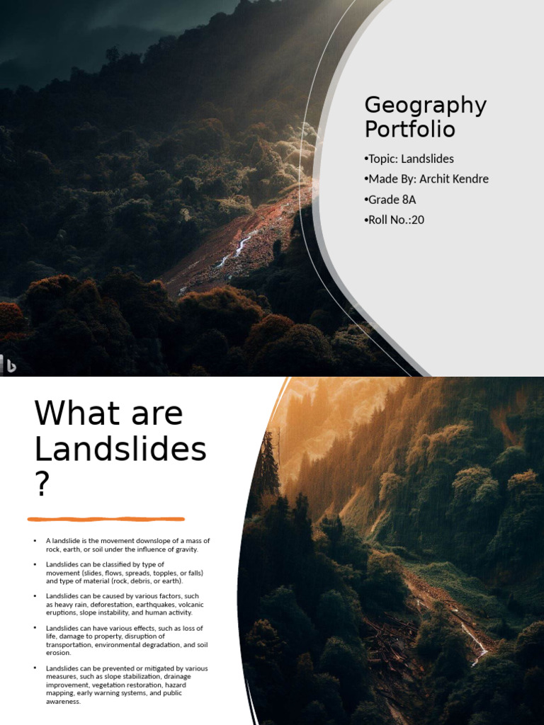 Geography Portfolio | PDF | Landslide | Earth Sciences