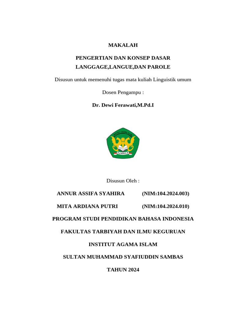 Linguistik Umum | PDF