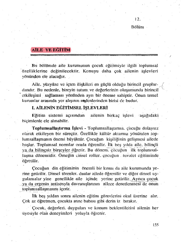 Aile Ve Eğitim | PDF
