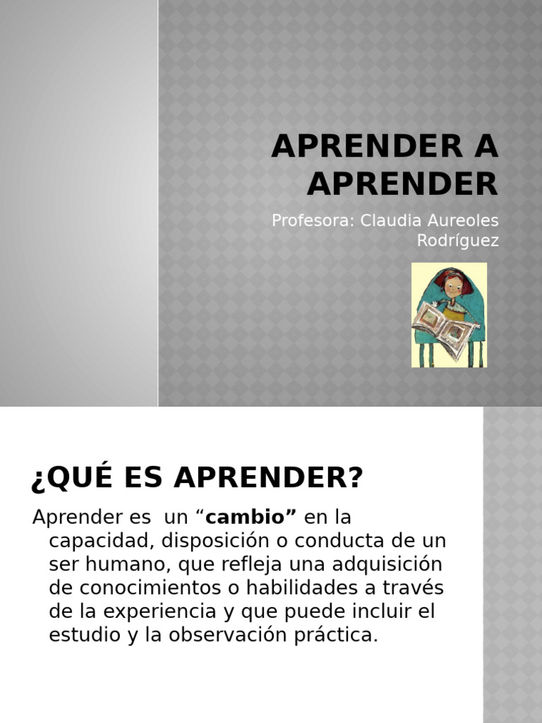Aprender A Aprender | PDF | Aprendizaje | Inteligencia