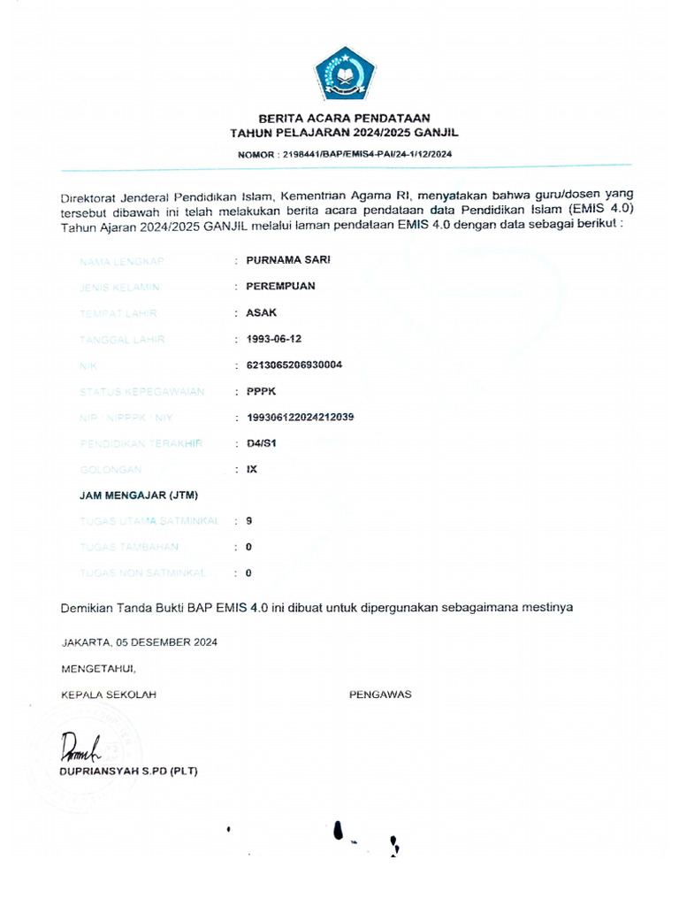 Bap Emis Purnama Sari | PDF