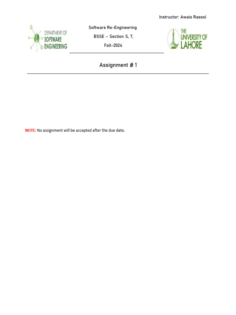 Software Re-Engineering Techniques Assignment | PDF