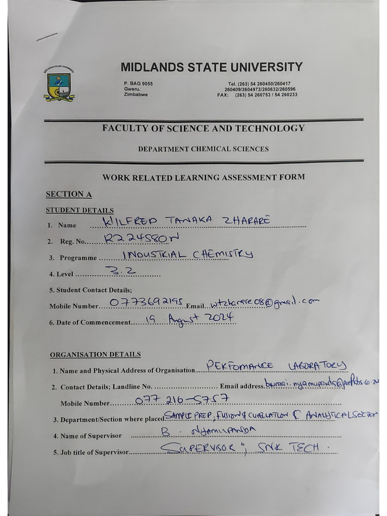 Wilfred Assessment Form | PDF