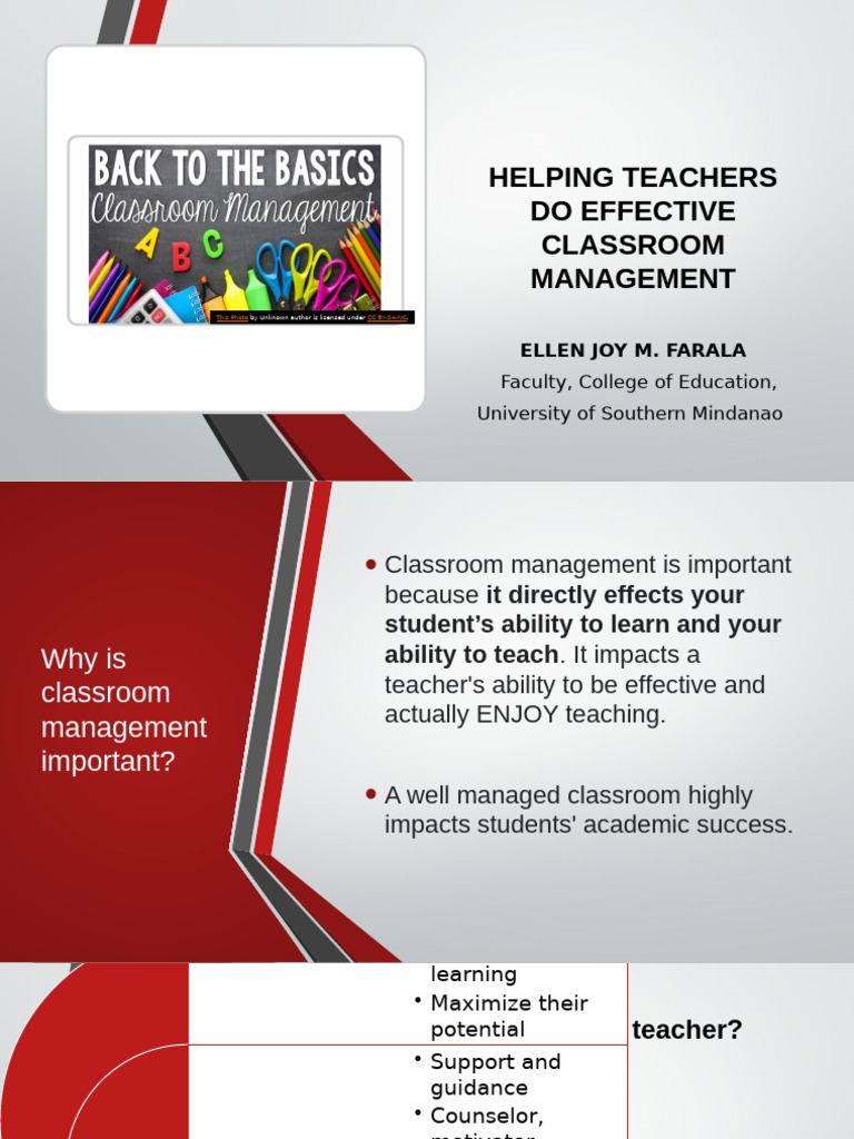 Effective Classroom Management Strategies | PDF | Classroom Management ...