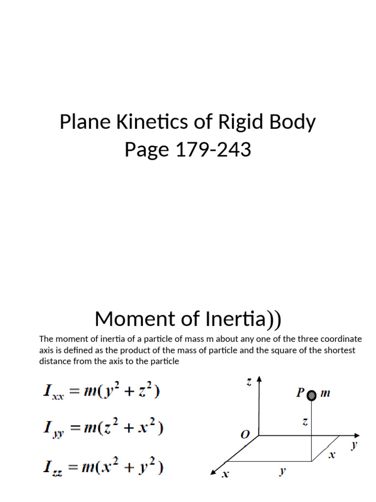 3EFall 22 Mechanics-3 (Kinetic of Rigid Body) | PDF | Force | Kinematics