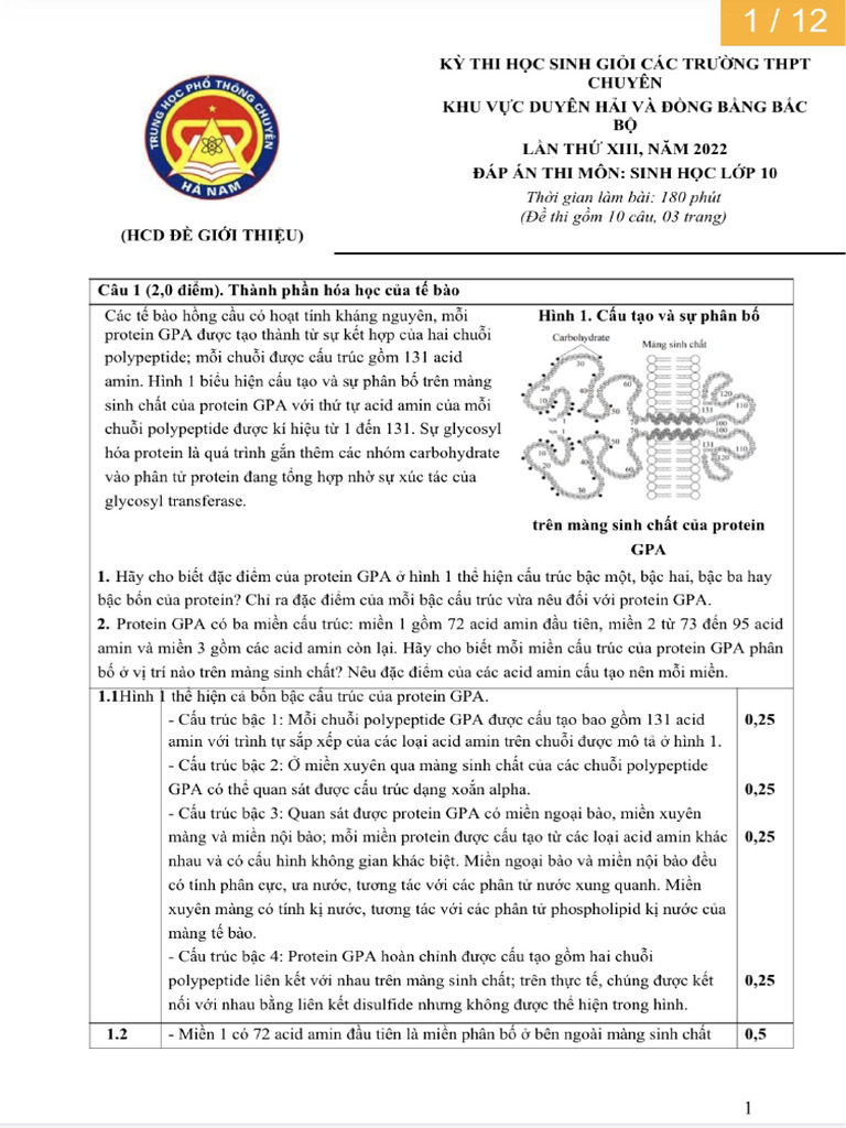 DHBB Chuyên Hà Nam | PDF