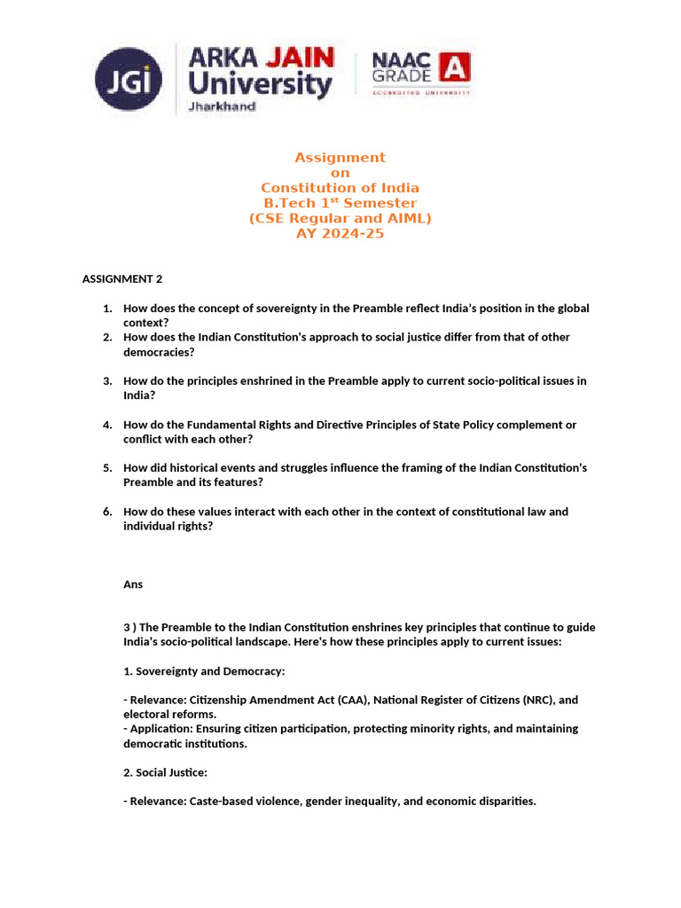 ASSIGNMENT 2 COI | PDF | Social Justice | Social Equality