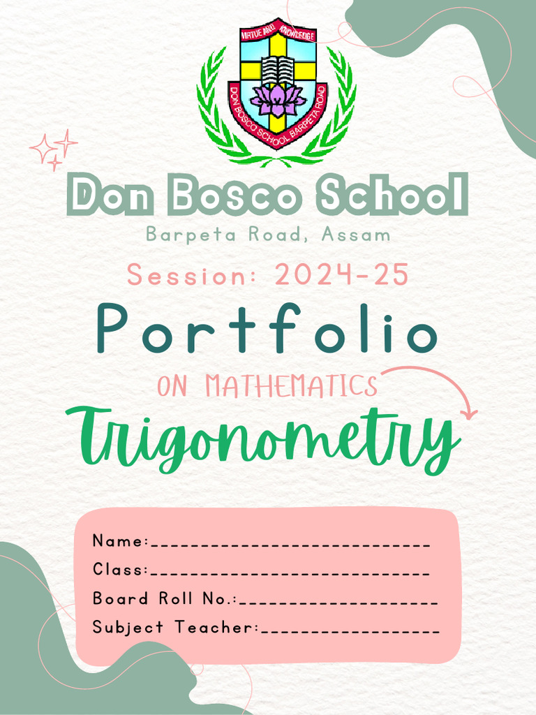 Trigonometry Portfolio for Class 10 | PDF