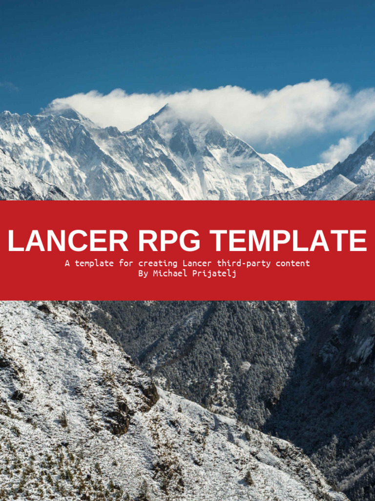 Lancer RPG Template Sample v2.2 | PDF | Microsoft Word