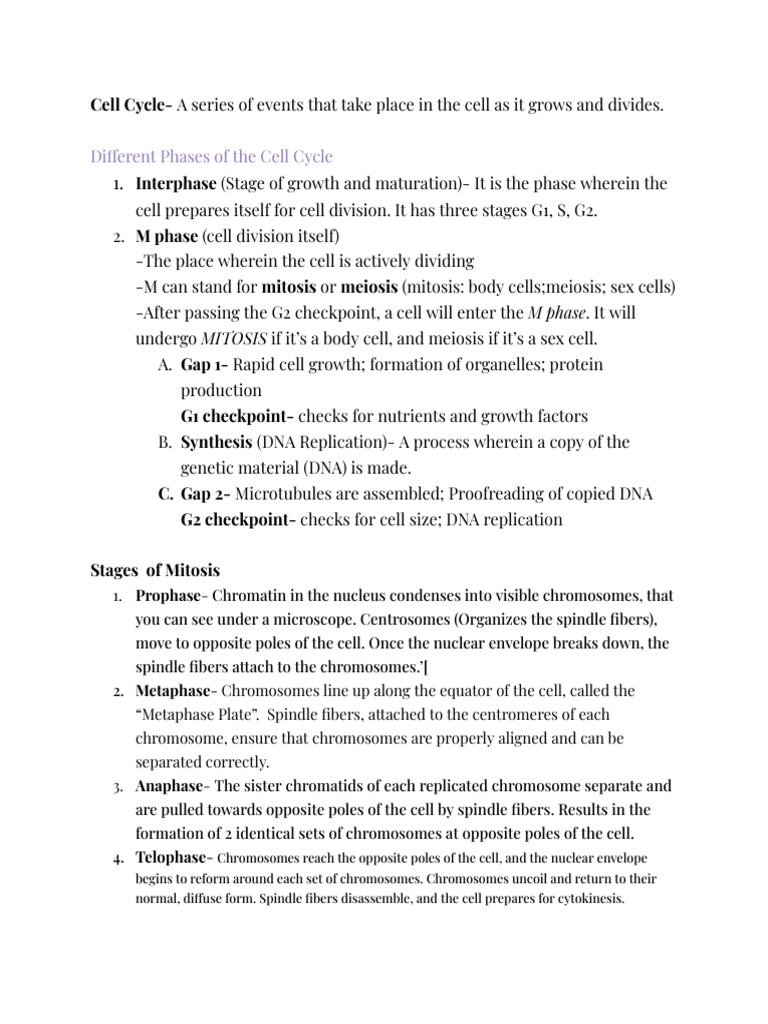 Science Reviewer Cuh | PDF | Mitosis | Meiosis