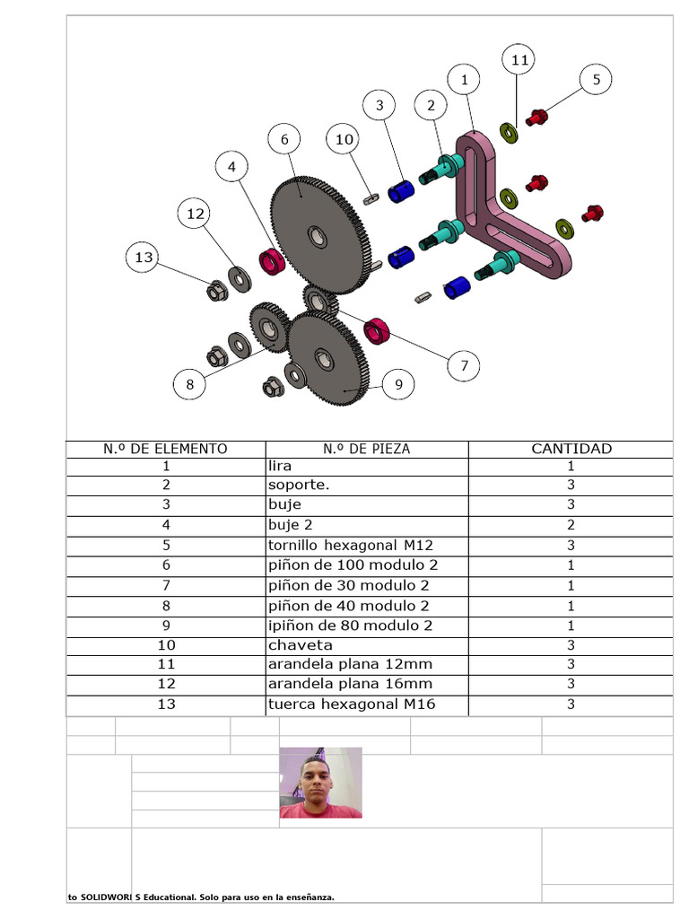 Ensamblaje Piñoneria Explosionada Moron | PDF | Metalurgia