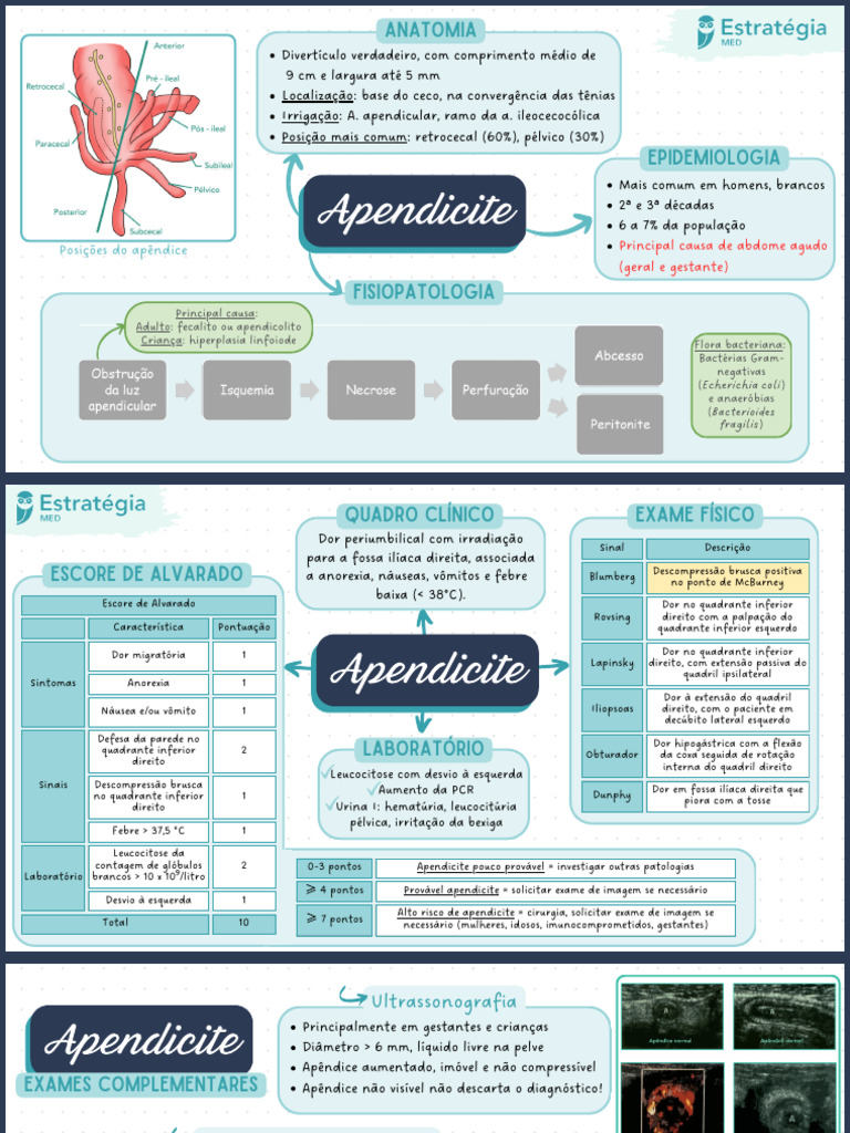 Mapa Mental - Apendicite | PDF | Gravidez | Doenças e distúrbios
