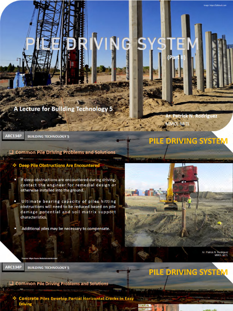 (Compressed) Lecture On Pile Driving System (Part II) | PDF