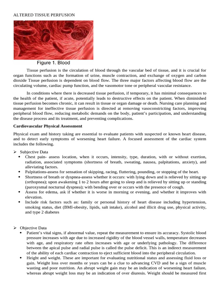 Understanding Tissue Perfusion and Assessment | PDF | Heart Failure | Heart