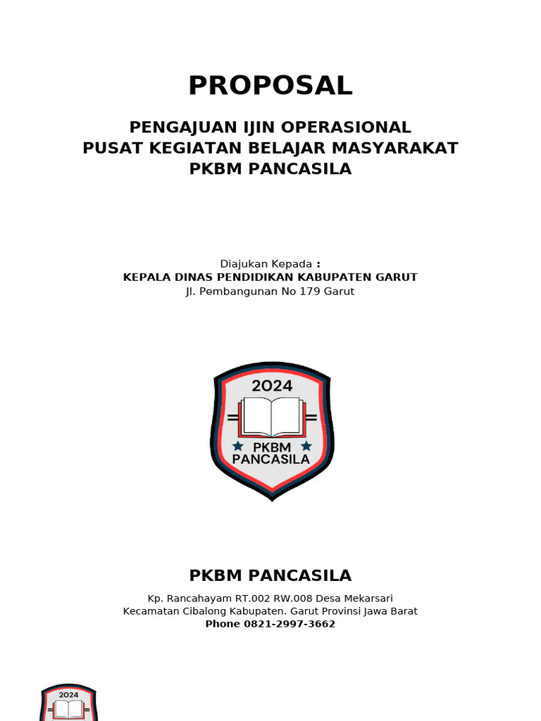 Proposal Pkbm Pancasila New | PDF
