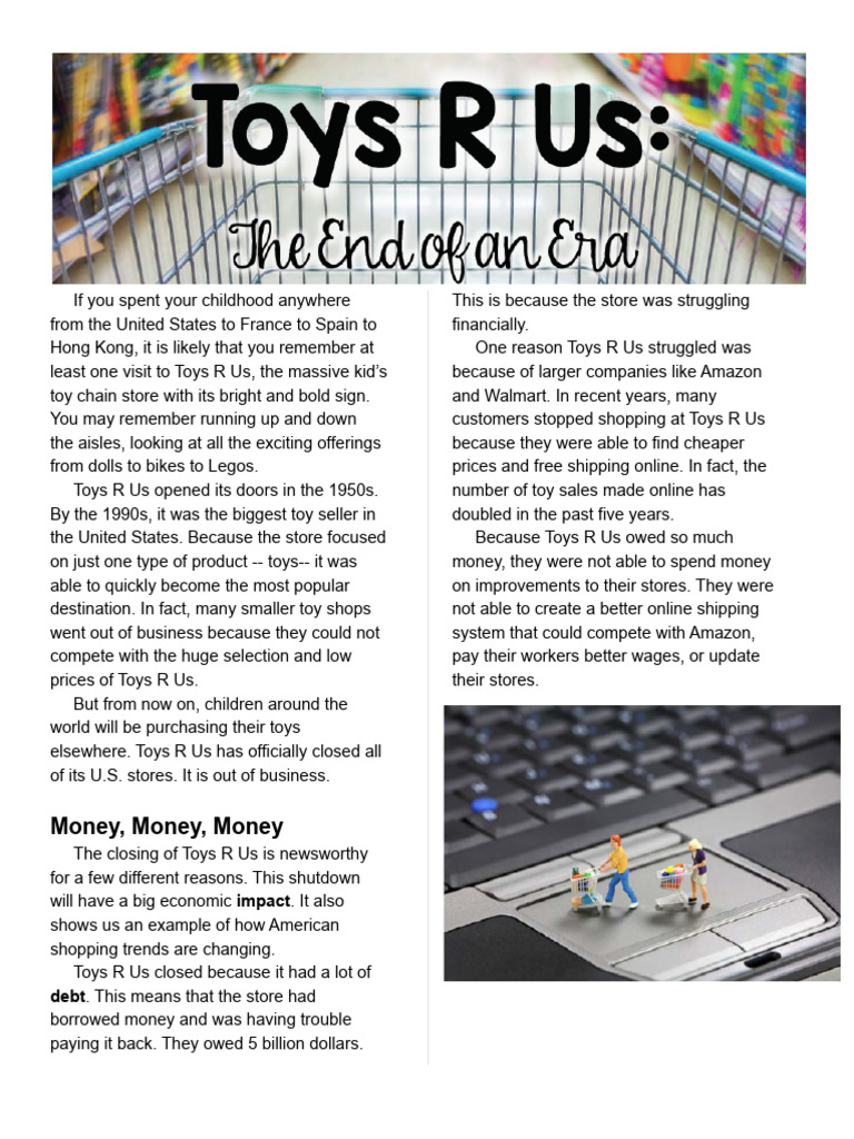 Toys R Us Closure: Impact and Reasons | PDF | Toys | Recession