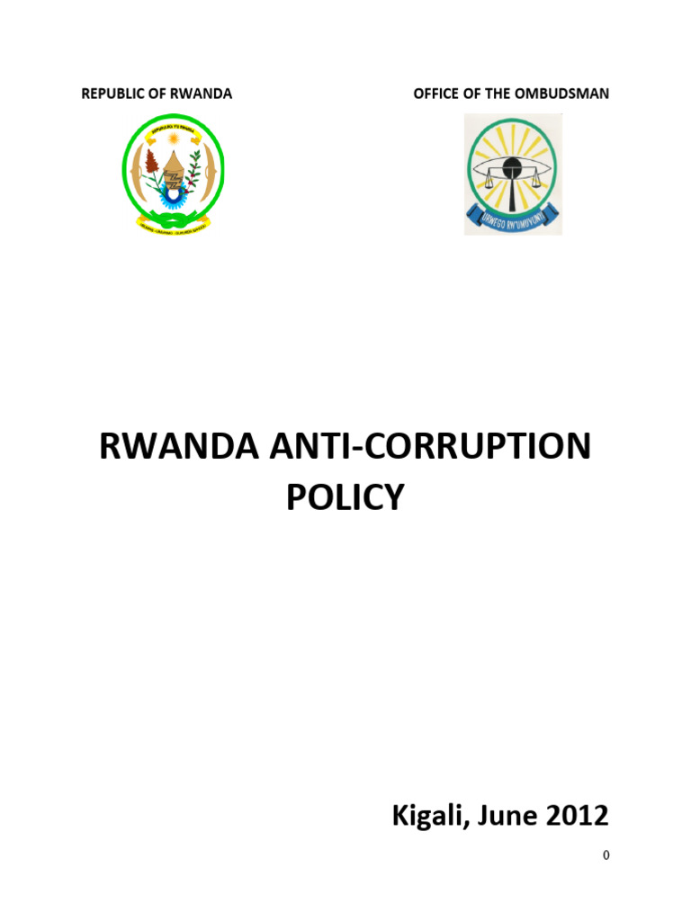 Rwanda Anti-Corruption Policy Overview | PDF | Corruption | Justice