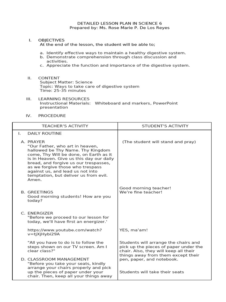 Science Dlp 2 | PDF | Gastrointestinal Tract | Lord's Prayer