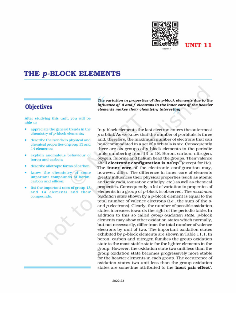 P Block Elements | PDF