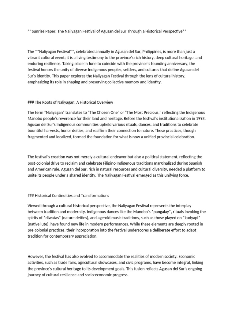 Sunrise Paper_-WPS Office | PDF | Traditions | Festival