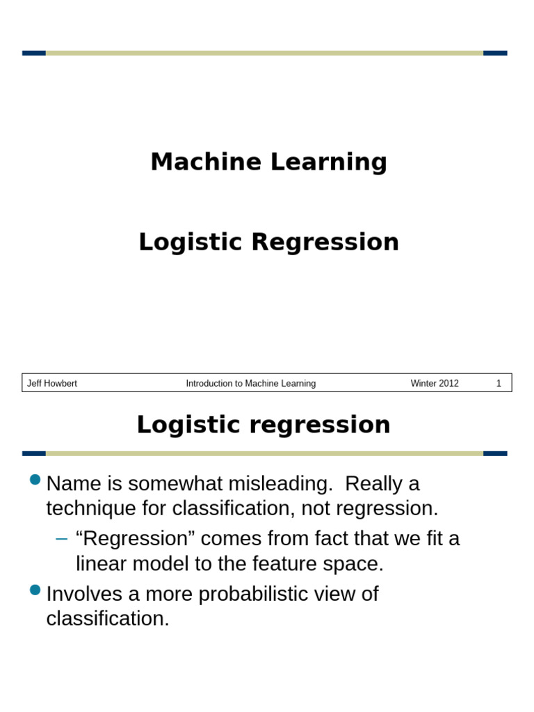 05b Logistic Regression | PDF | Logistic Regression | Regression Analysis