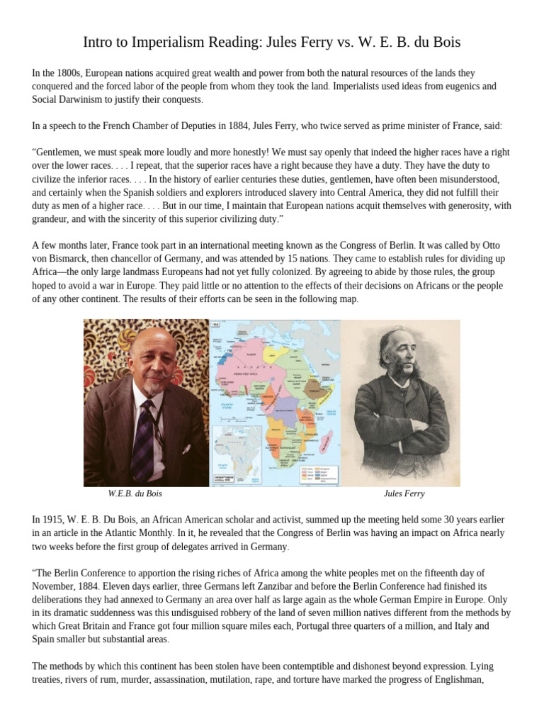 European Justifications for Imperialism | PDF | Imperialism ...