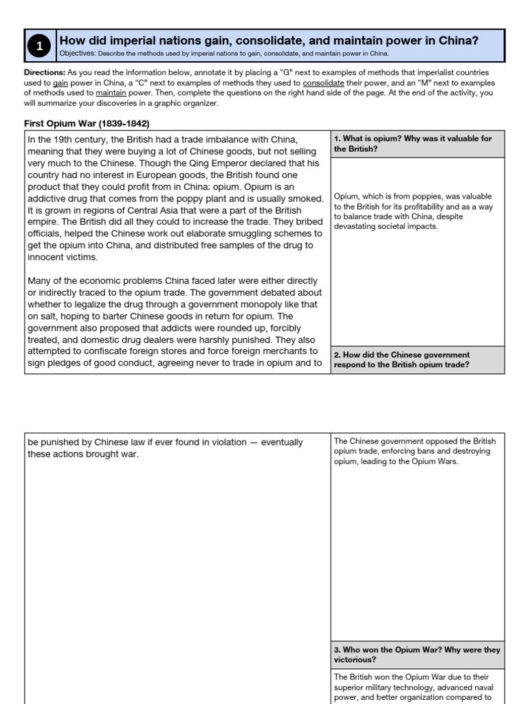 Copy of Imperialism in China | PDF | Opium | China
