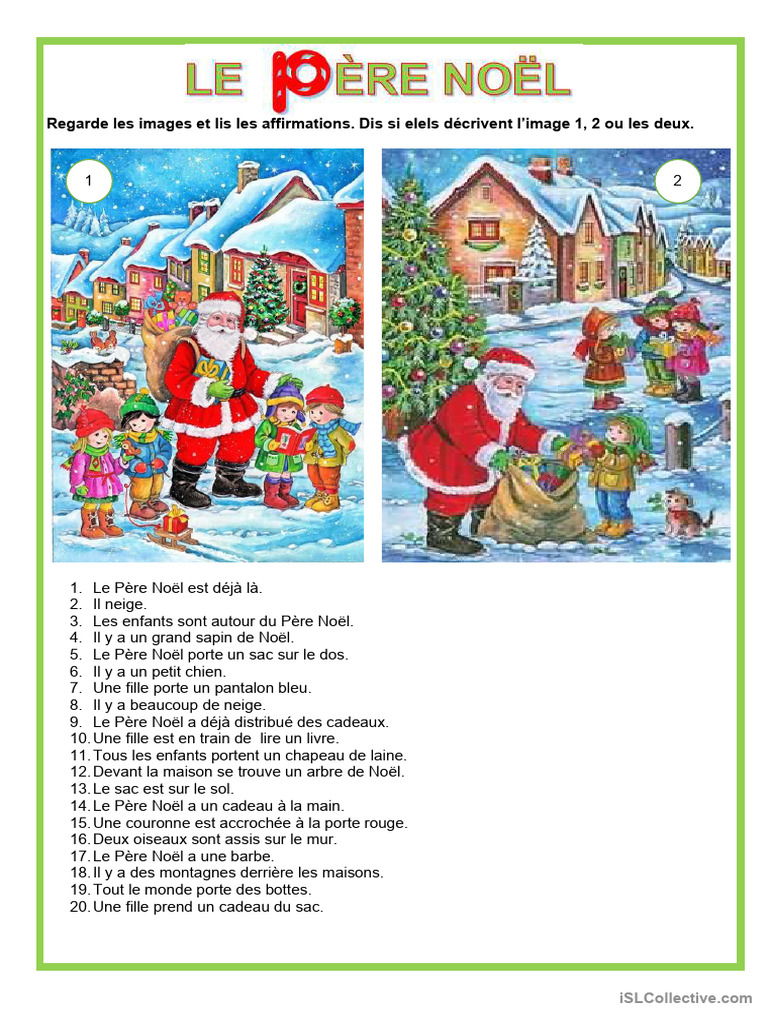 Images du Père Noël à décrire | PDF