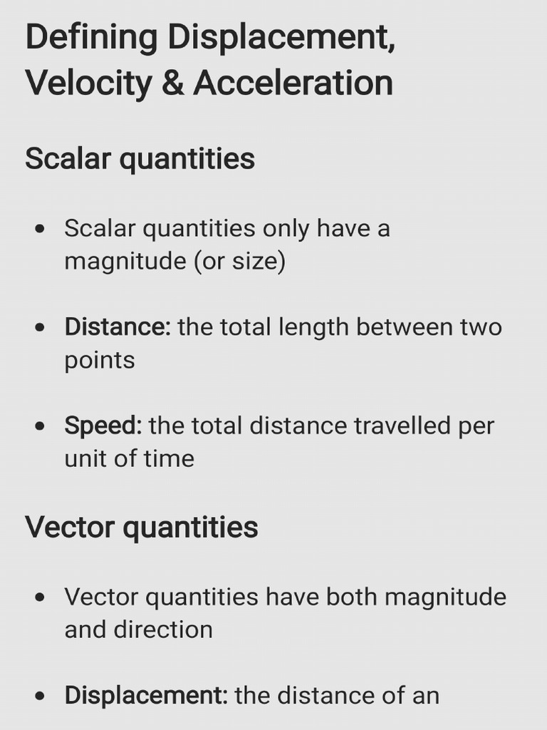 Kinematics Notes | PDF