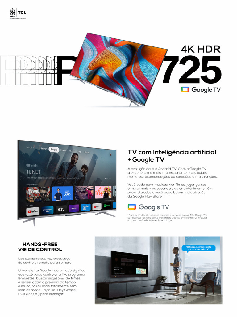 Ficha Tecnica TCL P725. | PDF | HDMI | Informática