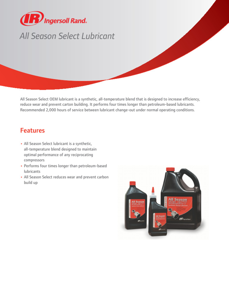 All Season Select Lubricant Ir | PDF