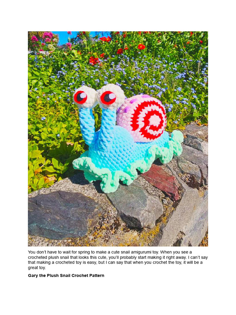 Gary The Plush Snail Amigurumi PDF Free Pattern | PDF