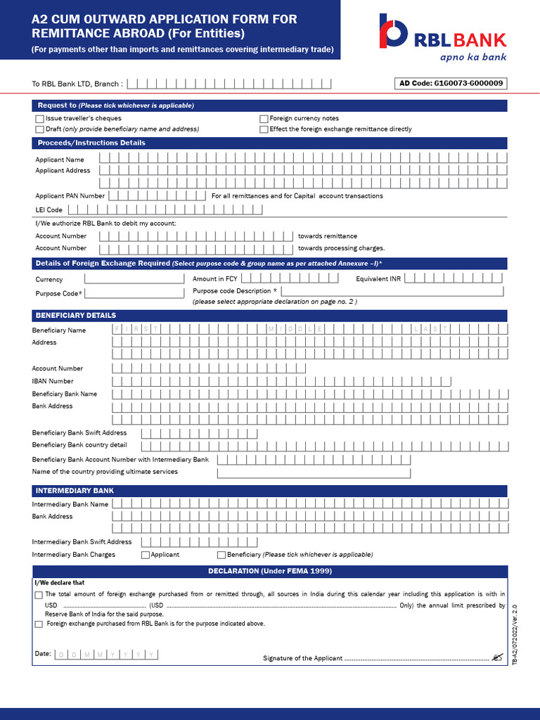 form-a2-for-corporates | PDF | Banks | Investing