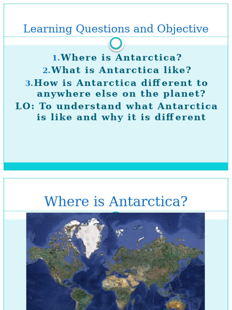 Antarctica Introduction | PDF | Antarctica | South Pole