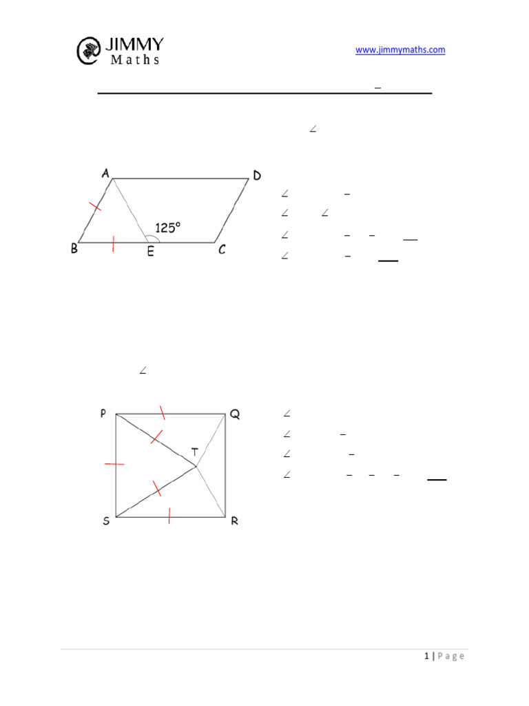 PSLE Booster Revision 8 Geometry II and Volume Solutions | PDF | Volume ...