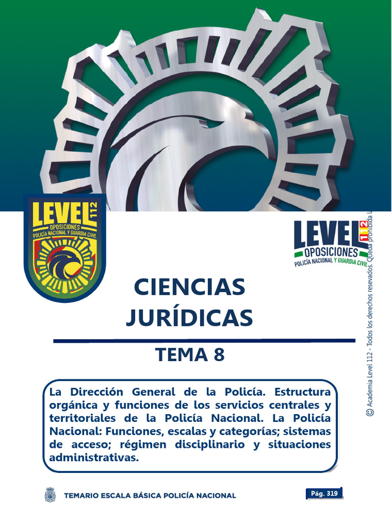 Tema 8 Temario Policia Nacional 8 - 2023 PDF | PDF | Cumplimiento de la ley | Crimen y violencia