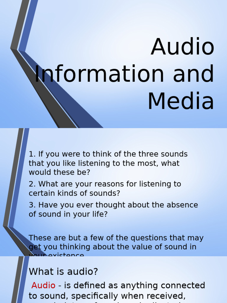 MIL Q2 Week5 Audio Information and Media | PDF | Digital Audio | Podcast