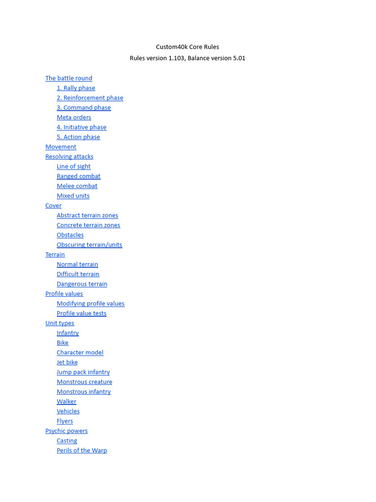 Custom40k Core Rules | PDF | Infantry | Armour