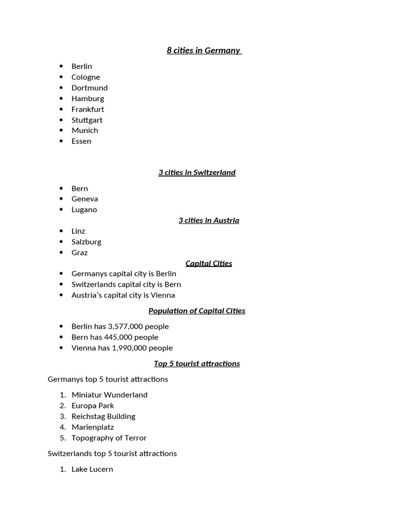 8 Cities in Germany | PDF