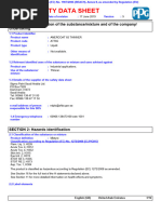Thinner Safety Data Sheet (MSDS) | PDF | Dangerous Goods | Carbon Dioxide
