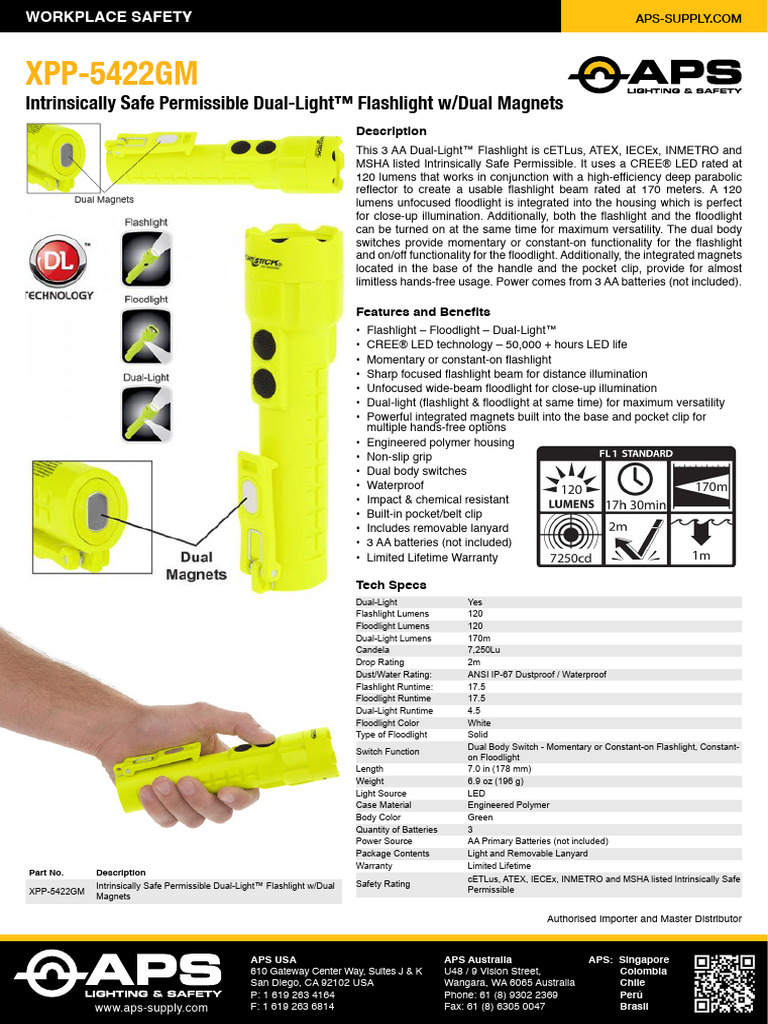 BAYCO XPP-5422GM APS Aus Eng A4 | PDF | Flashlight | Lighting