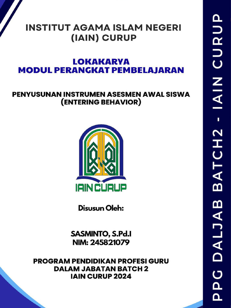 Lk 3 Penyusunan Instrumen Asesmen Awal Siswa Revisi | PDF