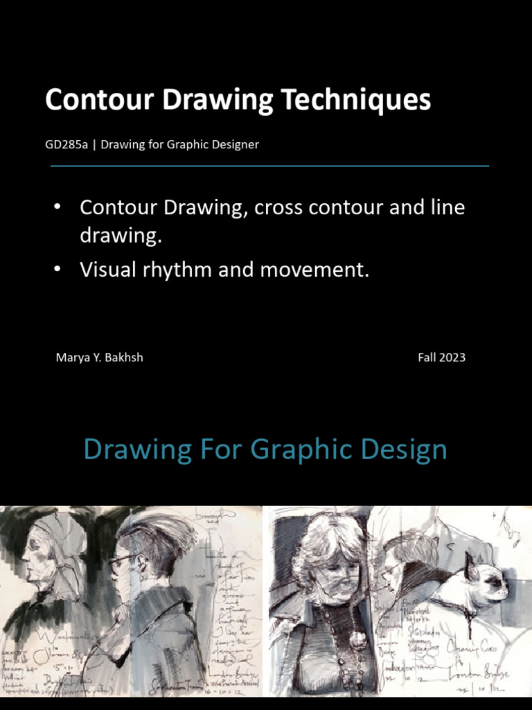 Lecture 2 - Contour Drawing Techniques | PDF | Drawing | Rhythm