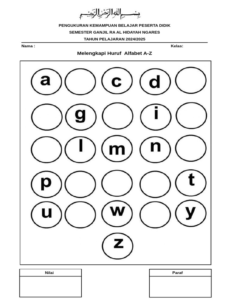 melengkapi abjad | PDF