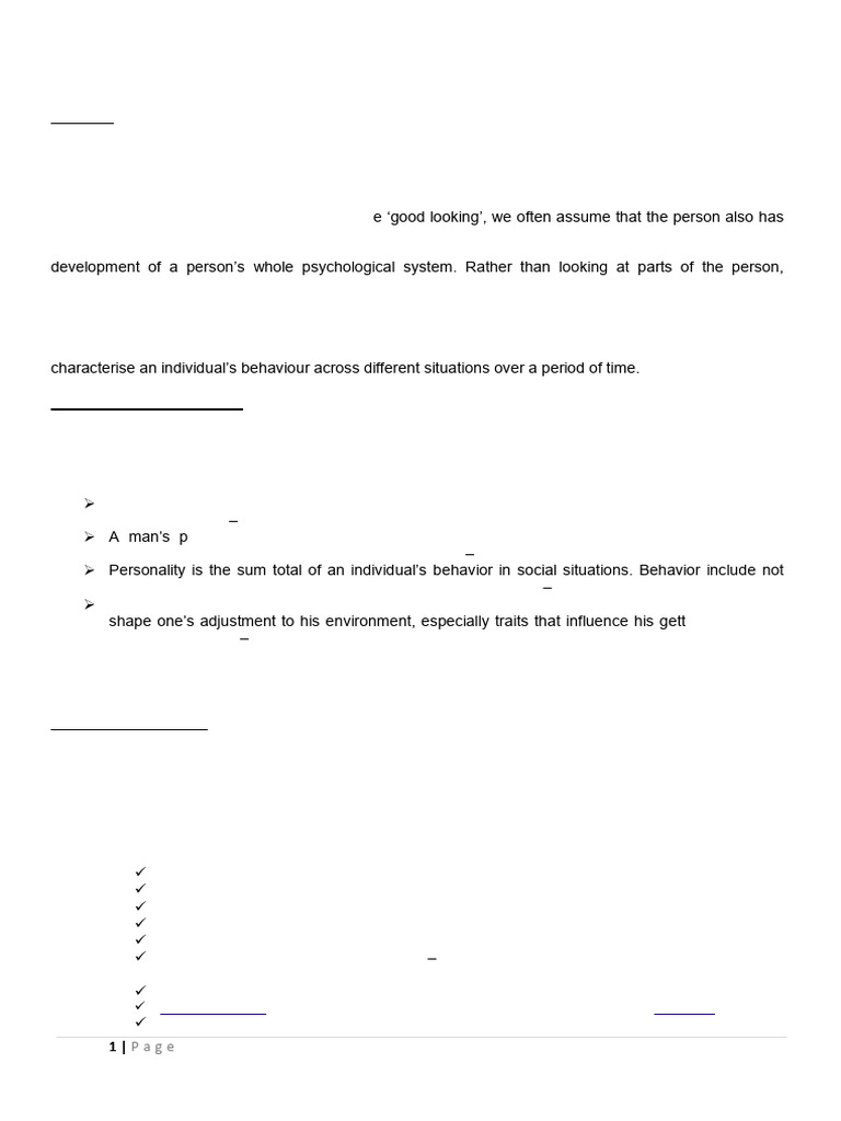 Personality | PDF | Id | Extraversion And Introversion