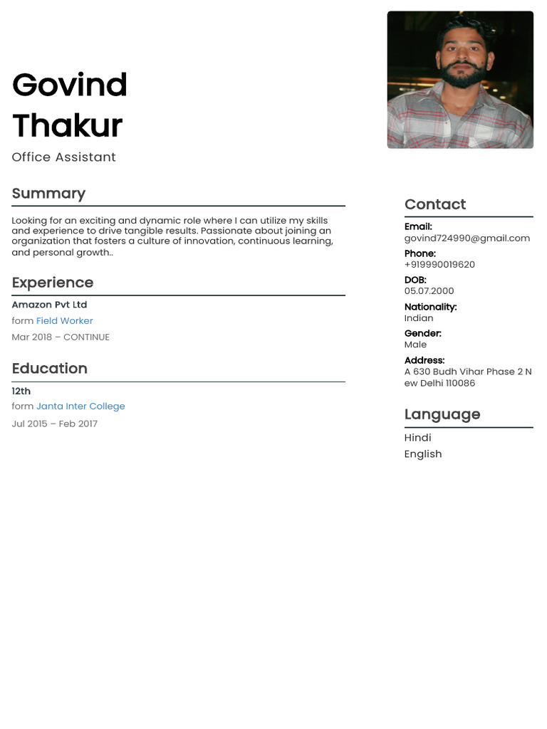 Govind Resume 7 | PDF